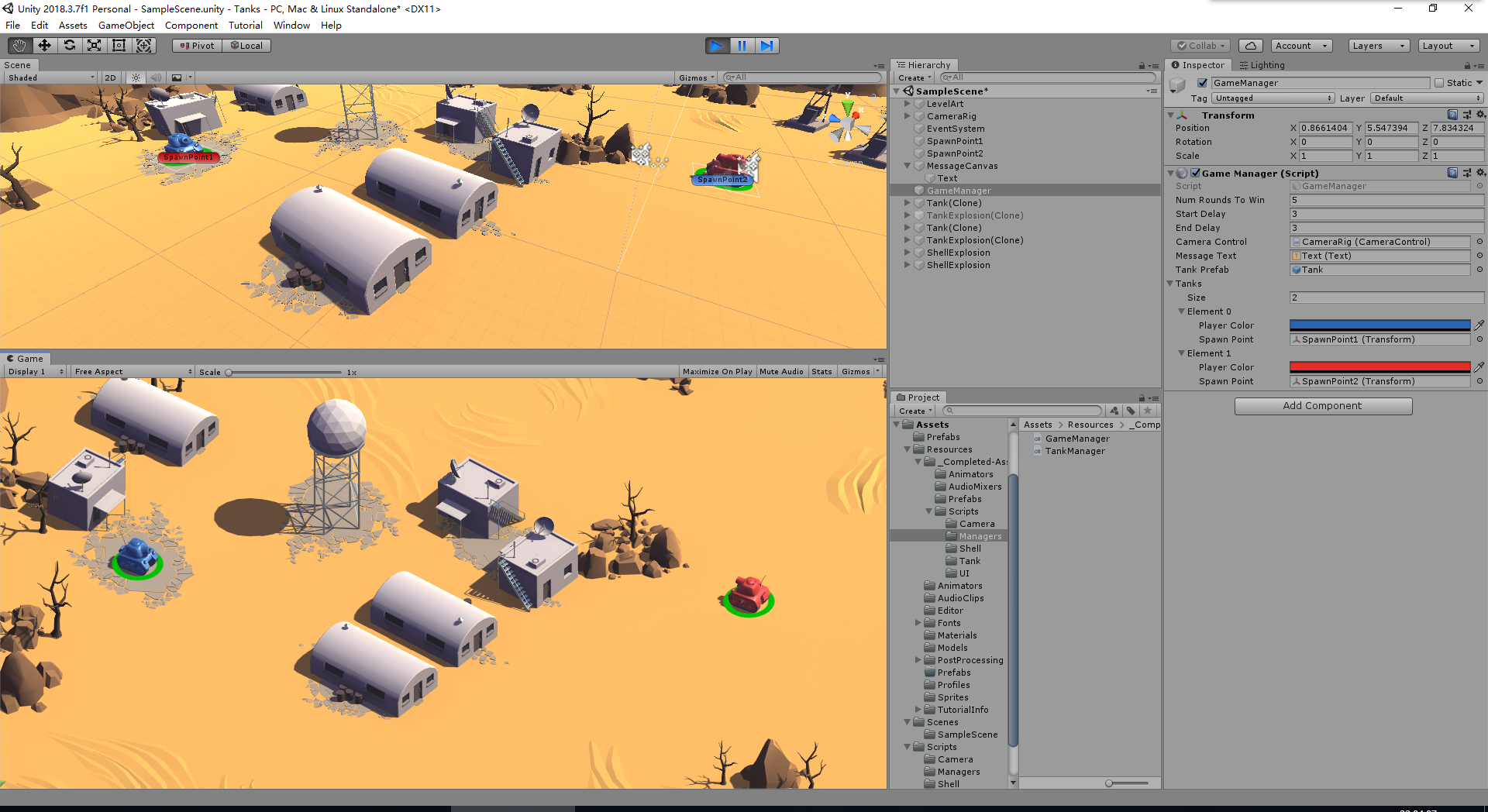 Unity3D游戏开发案例学习——Tanks！（基本完结）_unity 案例练习-CSDN博客