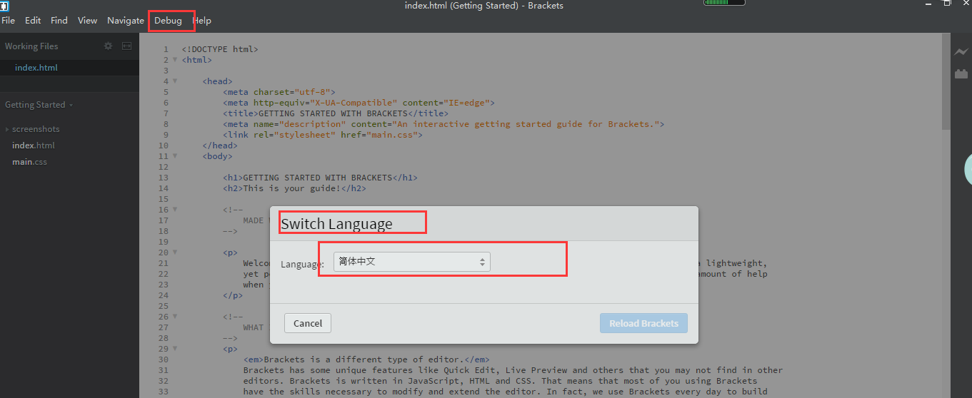 开源的前端工具——Brackets使用（一）_brackets怎么运行-CSDN博客