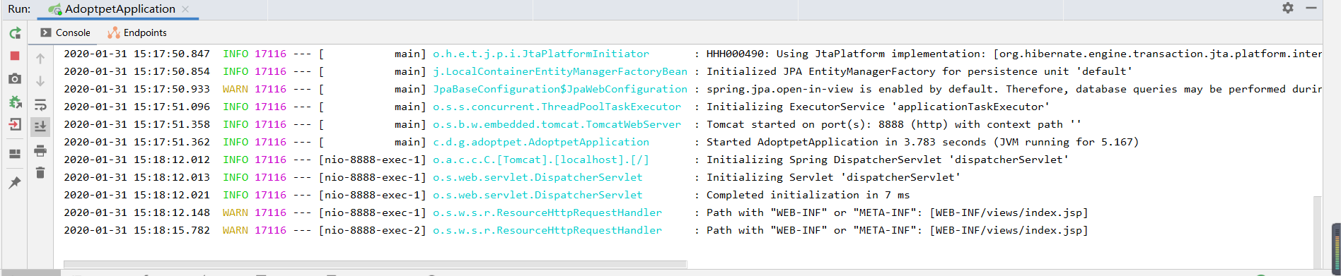 解决 Path with "WEB-INF" or "META-INF": [WEB-INF/views/index.jsp] 问题-CSDN博客