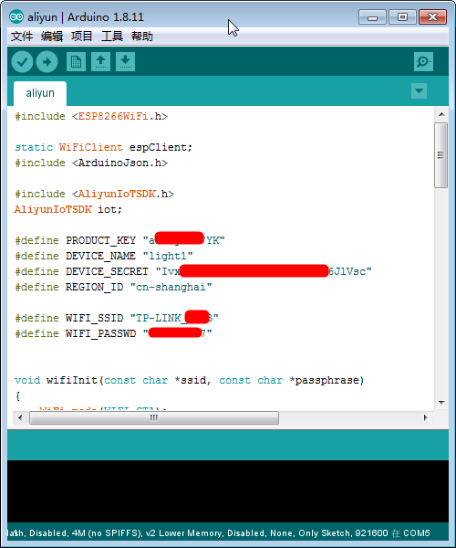 使用arduino D1 wifi模块（WeMos D1）连接阿里云物联网平台并成功实现APP点亮板载LED（八）---对d1模块编程_d1 ...