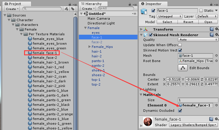 Unity换装系统 1、模型的基本结构：骨骼 网格 材质网格包含作为根的root骨骼 Csdn博客 