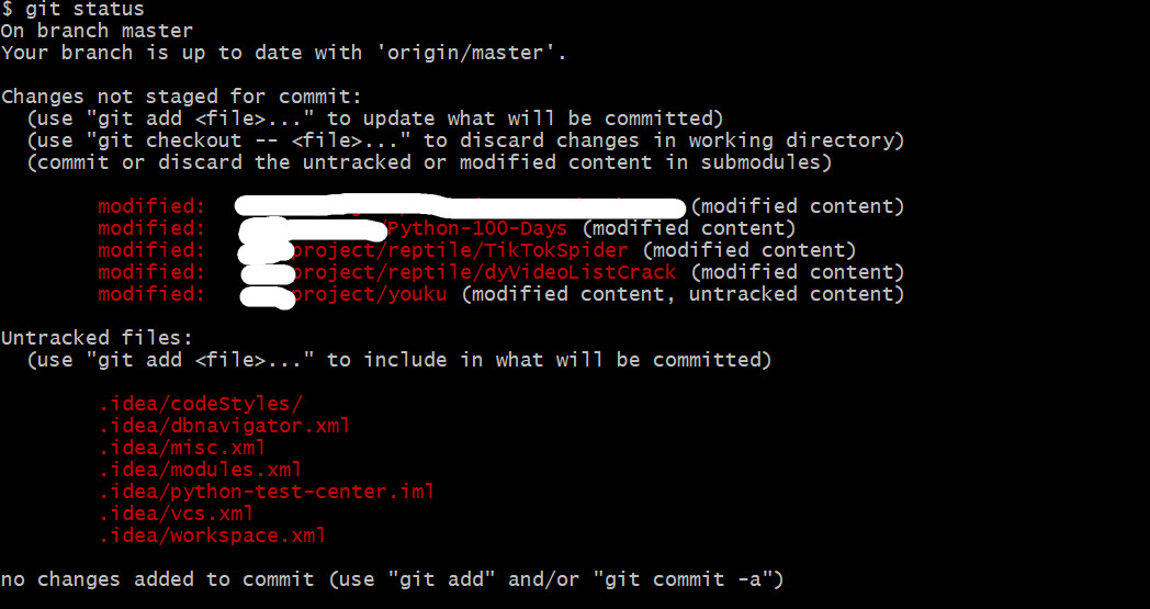 Git步步进阶---modified content, untracked content错误提示的处理-CSDN博客