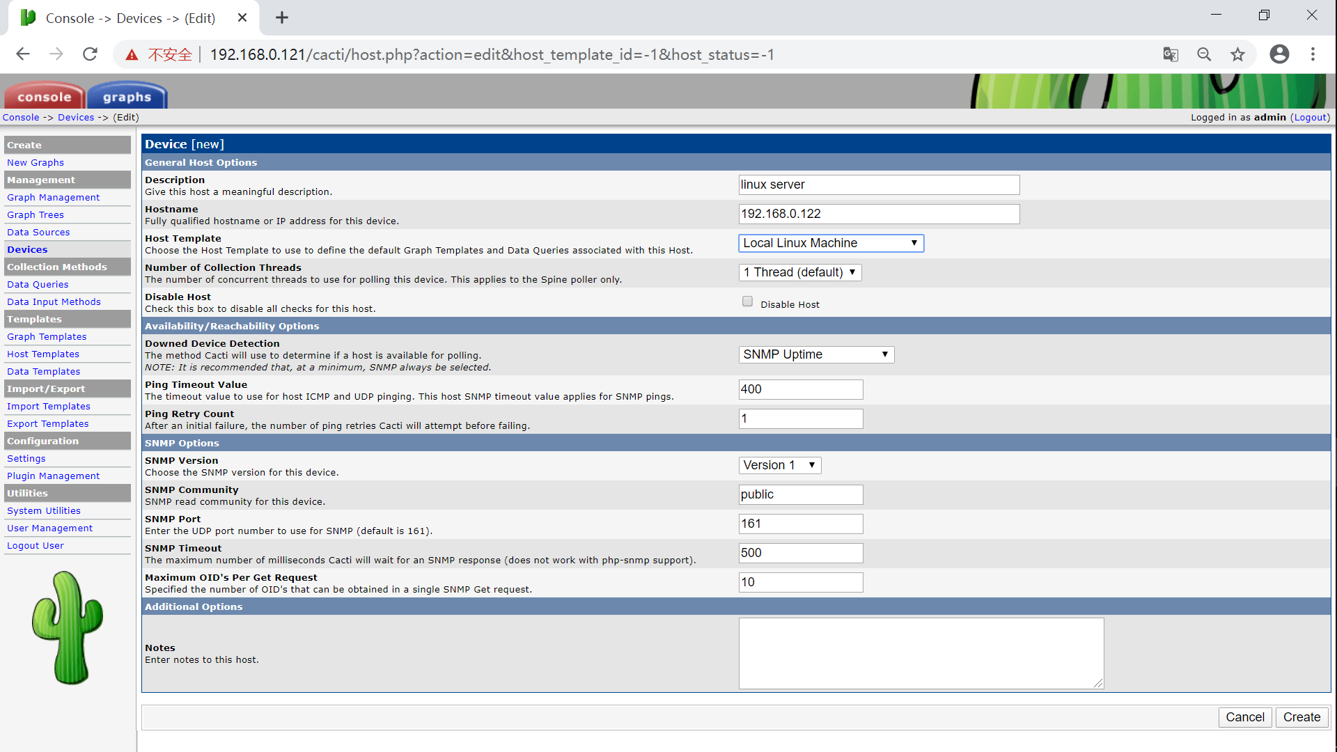 Cacti安装之二 （web界面在线安装）以及界面介绍_cacti界面-CSDN博客