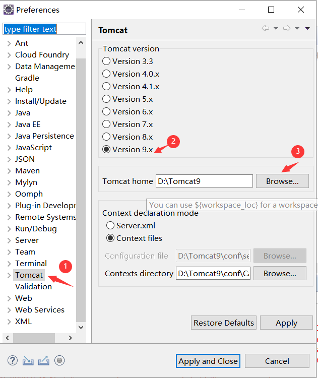 Tomcat settings should be set in Tomcat Preference Page - Programmer Sought