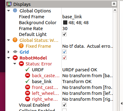 ROS学习中常见错误及解决方法_failed to parse urdf model-CSDN博客