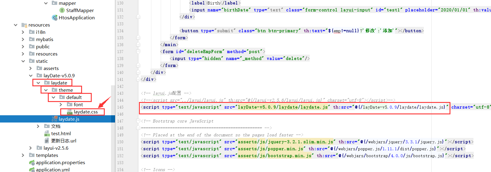 Springboot在thymeleaf模板引擎下集成laydate日期插件 Springboot日历插件 Csdn博客