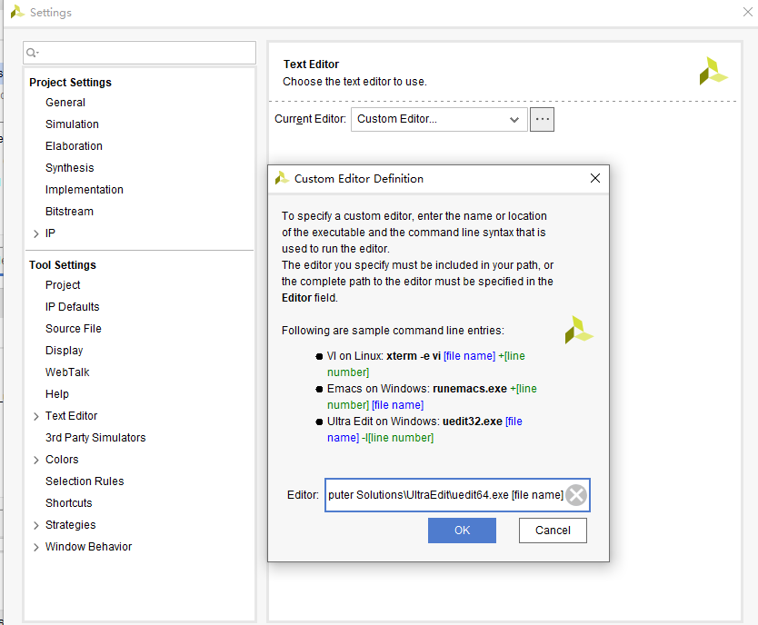 Vivado2018.3 中调用 UltraEdit 方法_vivado调用ultraedit可以打开看不到代码-CSDN博客