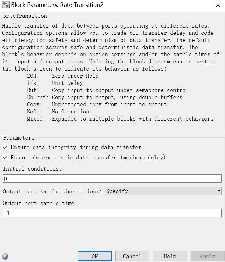 matlab simulink 两个采样时间不同的系统串联工作 可以使用Rate Transition在中间连接_simulink rate ...