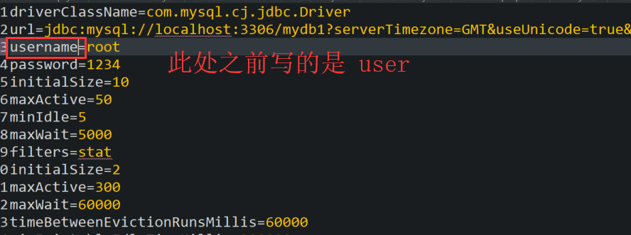 使用druid连接池报错Access denied for user ‘‘@‘localhost‘ (using password: YES)_druid报错access denied for ...