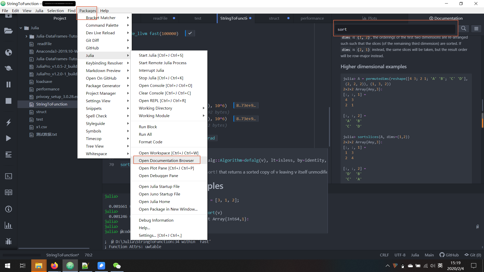 JuliaPro ---- 如何查看函数的使用手册-CSDN博客