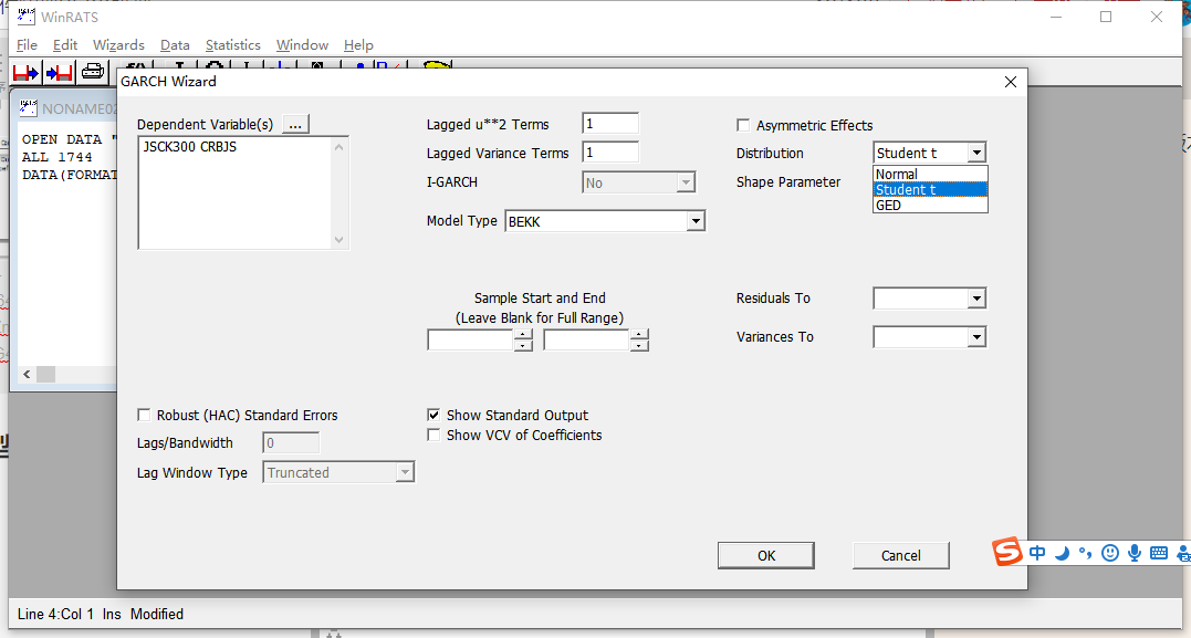 借助winrats软件实现BEKK模型_Asparagus fern的博客-CSDN博客