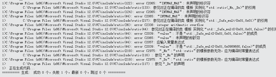 解决：ratio122error C2065 “intmaxmax” 未声明的标识符 等问题vs2013 Ratio报错 Csdn博客 