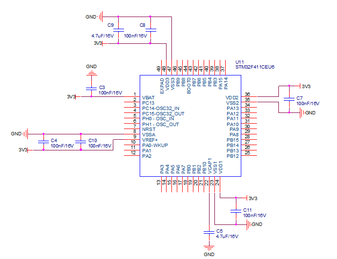 Cadence每日一学_10 | 使用OrCAD绘制STM32最小系统原理图完整流程_stm32f407v最小系统cadence原理图-CSDN博客