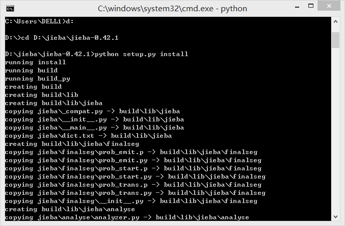 Python-安装jieba库步骤及可能遇到的问题_jieba库官网-CSDN博客
