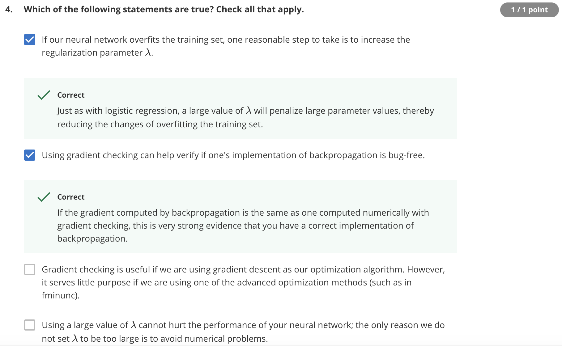 Coursera Andrew Ng Machine Learning Course week 5 quiz - Programmer Sought