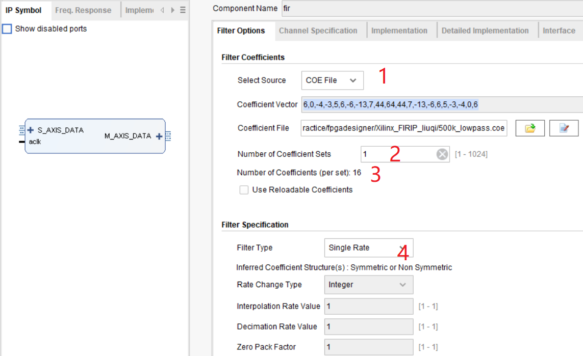 Vivado FIR filter IP core implementation - Programmer Sought