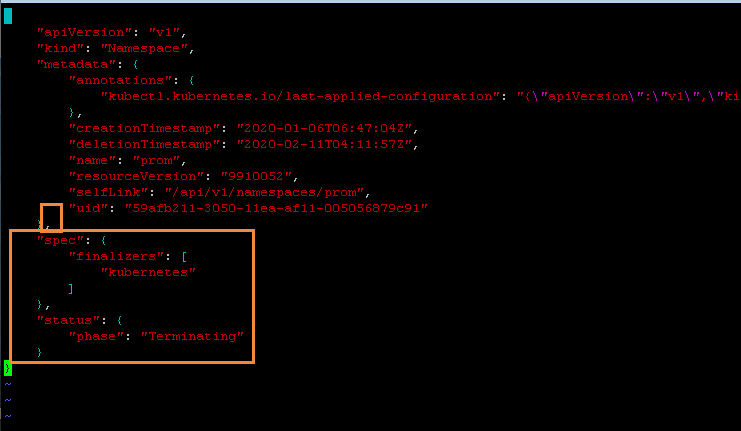 k8s namespace 一直处于Terminating_error updating ns user-45q22 status: operation can-CSDN博客