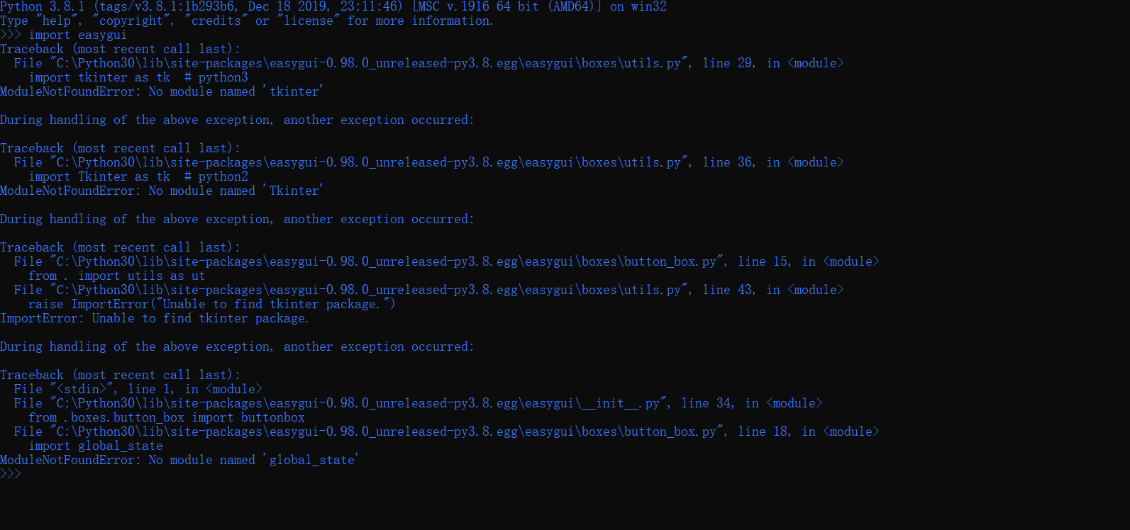 EasyGUI安装小白版教程（含安装时部分报错的解决方案）-CSDN博客