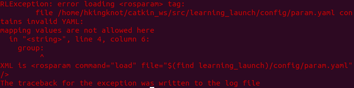 ROS执行YAML文件出现RLException_rlexception: tag is missing required attrib-CSDN博客