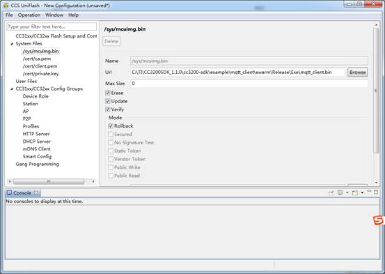 CCS Uniflash烧写CC3200开发板的简易操作笔记_uniflash烧写教程-CSDN博客