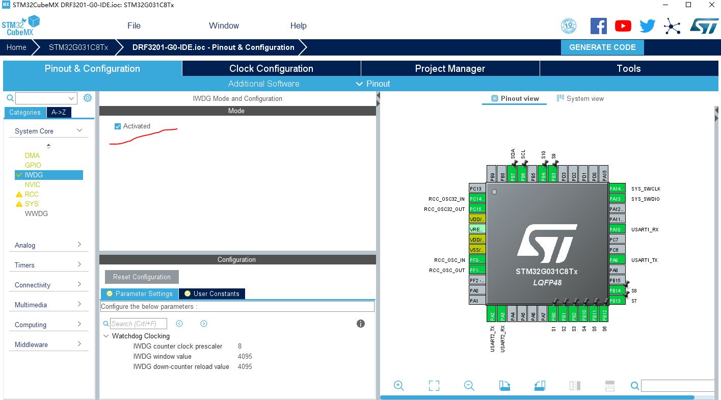 STM32G031无线温湿度仪开源项目 -2，使用STM32CubeMX建立项目过程_stm32cubemx stm32g031-CSDN博客
