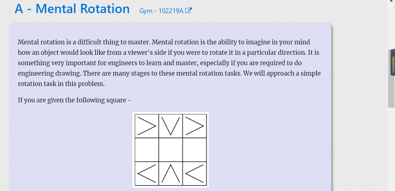 A - Mental Rotation（模拟）_头歌编程题目mental rotation-CSDN博客