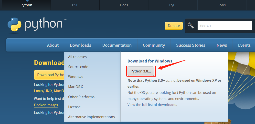 Window中下载并安装Python详解，Python3.8.1举例说明_python 3.8 64位window下载-CSDN博客