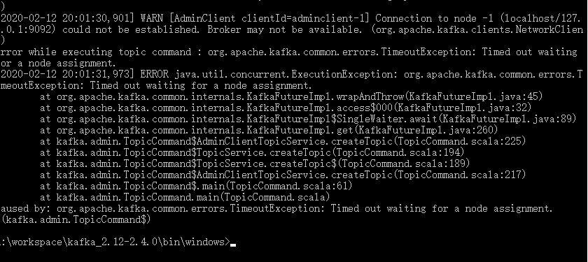 Failed to start bean 'org.springframework.kafka.config ...