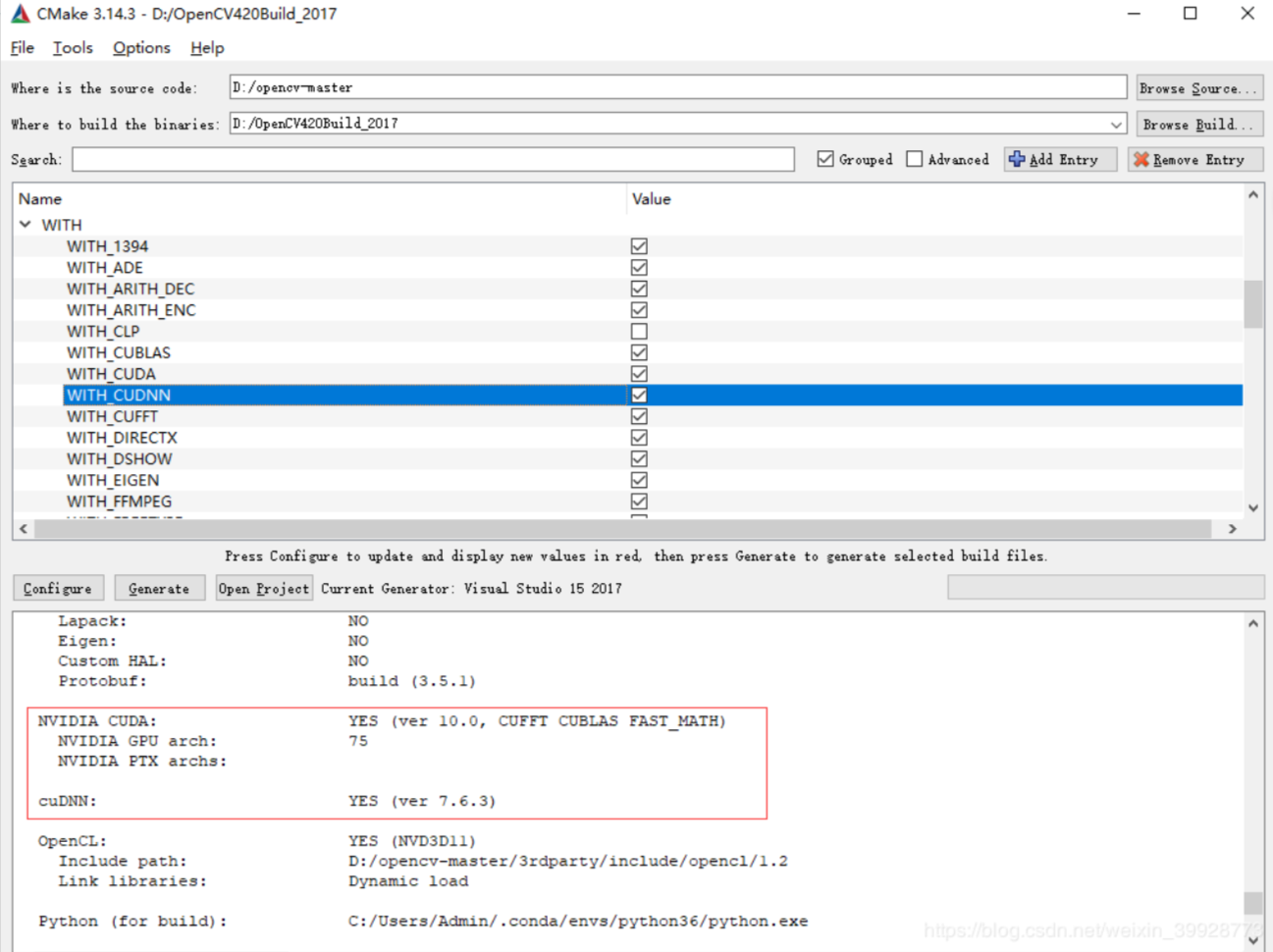 Win10下编译同时支持CUDA以及Python3的OpenCV 4.2教程_opencv modules to be built没有python3-CSDN博客