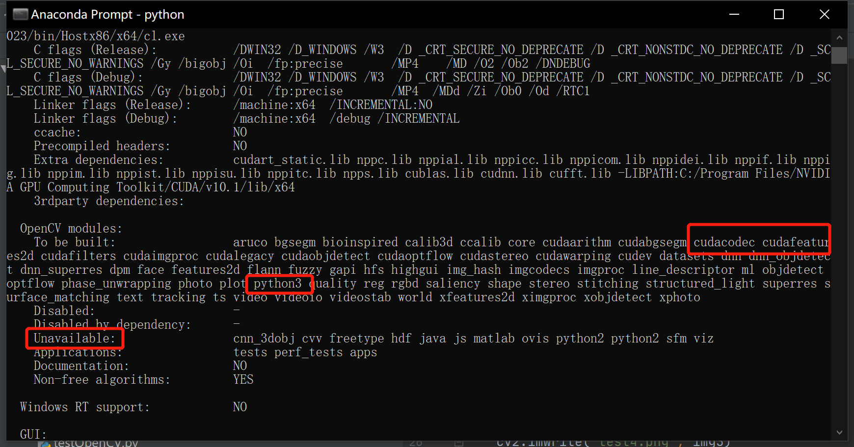Win10下编译同时支持CUDA以及Python3的OpenCV 4.2教程_opencv modules to be built没有python3-CSDN博客