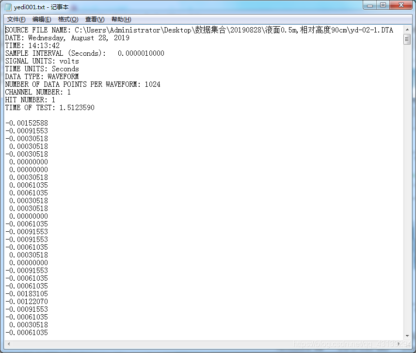 Python读取行文本(txt)数据并且生成简单波形python怎么讲文本文件转换成波形 Csdn博客