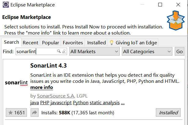 【DevOps】SonarLint + Eclipse + SonarQube集成_org.sonarlint.eclipse.site-CSDN博客