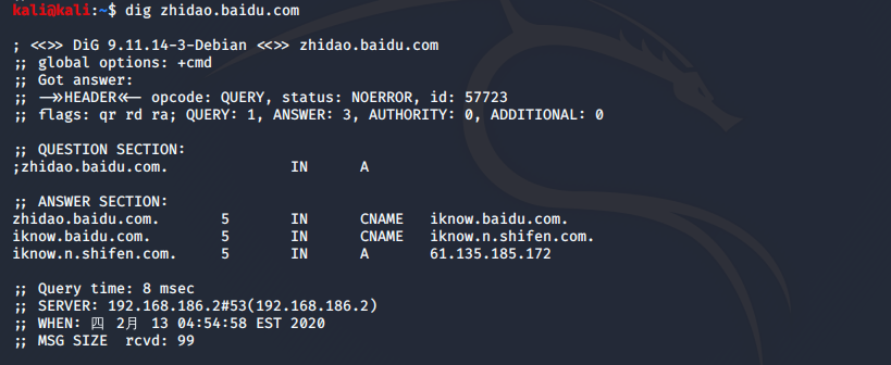 kali系统---DNS收集分析之host,dig,dnsenum,imtry_kali dig-CSDN博客