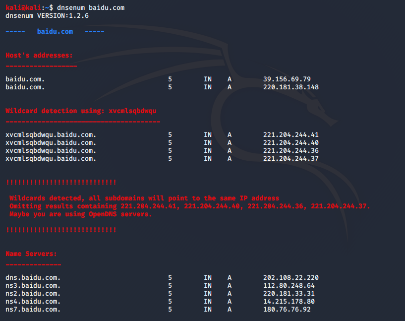kali系统---DNS收集分析之host,dig,dnsenum,imtry_kali dig-CSDN博客