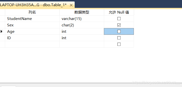 Sql Server数据表(创建,修改,删除)sql Server图形界面创建新表 Csdn博客