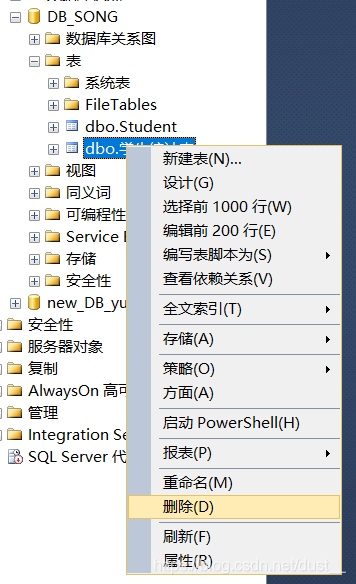 Sql Server数据表(创建,修改,删除)sql Server图形界面创建新表 Csdn博客