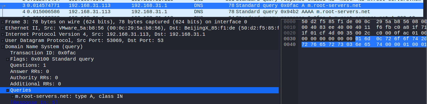 dig基本介绍+利用wireshark和dig命令学习dns整个过程_chaos txt记录“ version.bind”的查询通常会提示服务器将信息发送回查询源。-CSDN博客