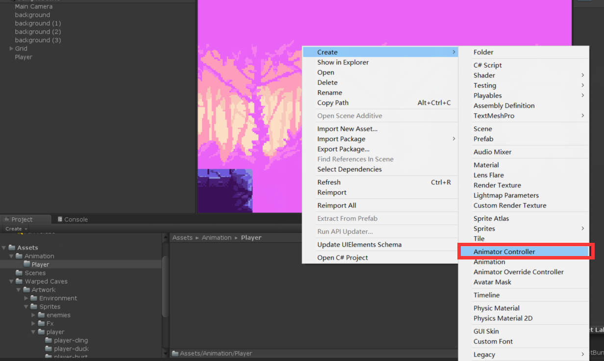 unity2D学习（5）为角色添加动画_unity2d如何把animation里面的添加到animator-CSDN博客