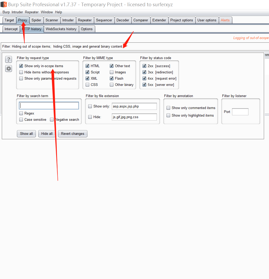 Burp Suite_过滤设置详解_burpsuite怎么过滤-CSDN博客