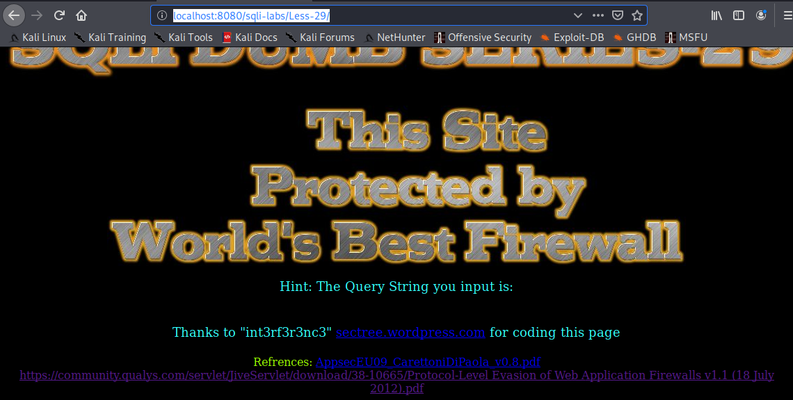 Kali-linux-2020 sqli-labs环境配置(含网上最全Less-29在Kali上的配置)_kali环境php怎么添加sqli-CSDN博客