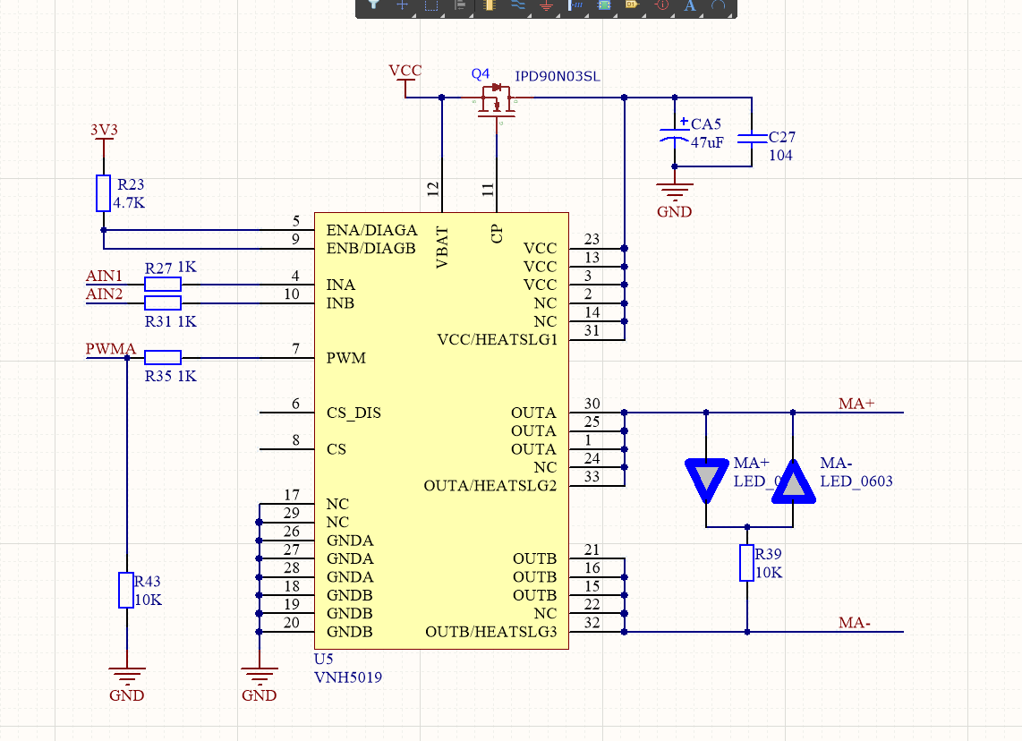 大功率电机驱动芯片VNH5019A电机驱动方案(替代BTN7971B)含原理图，ROS电机驱动器-CSDN博客