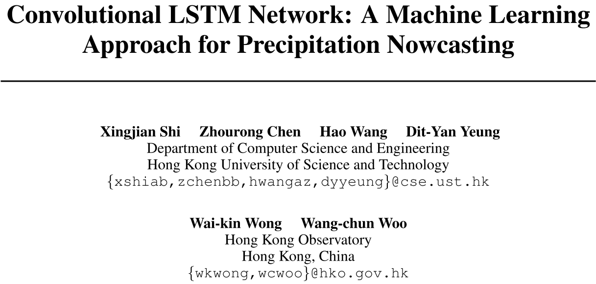 时空序列预测之Convolutional LSTM Network-CSDN博客