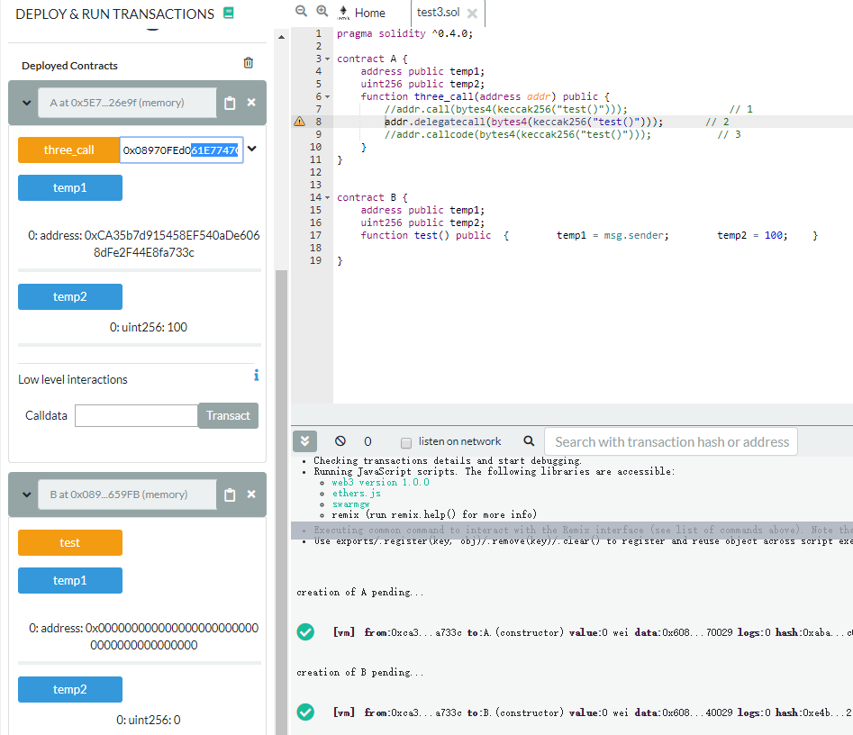 Solidity的三种合约间的调用方式 call、delegatecall 和 callcode-CSDN博客