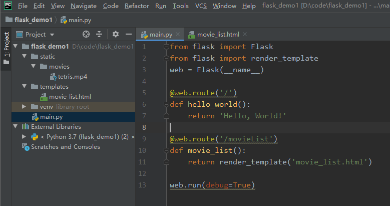用flask做一个简单的视频浏览网站_基于flask电视剧网站-CSDN博客
