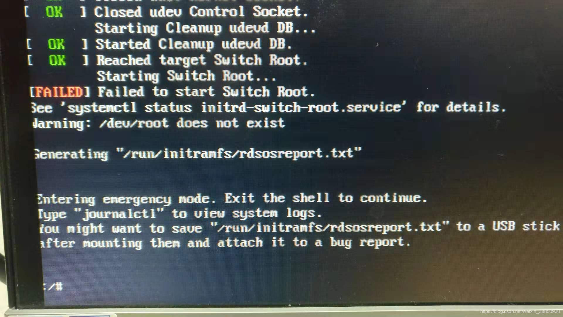 H3c安装操作系统centos7 3报错 Failed To Start Switch Root Csdn博客