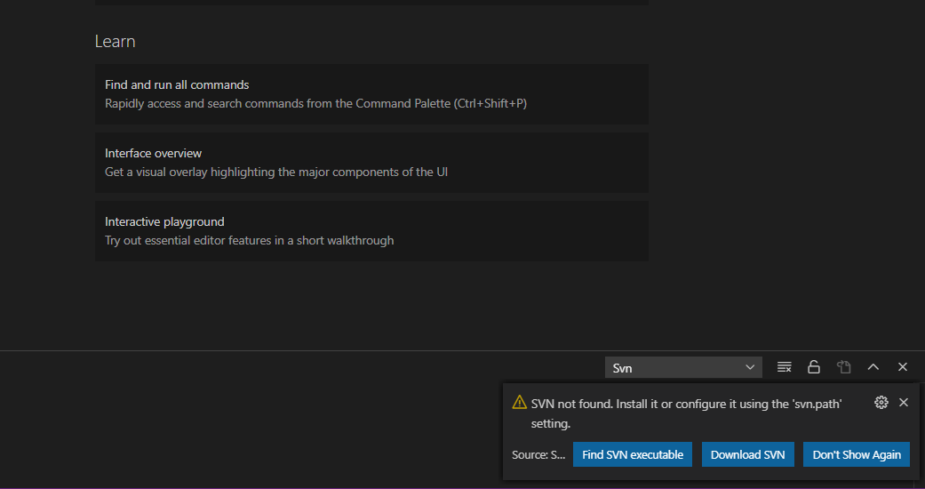 vscode SVN not found. Install it or configure it using the svn.path-CSDN博客