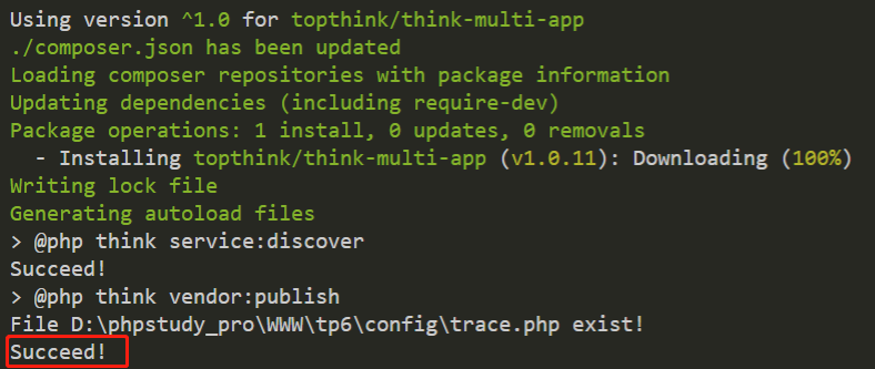 thinkphp6 通过命令行快速生成多应用模块报 【Command “build“ is not defined.】错误的解决办法_command "run" is not defined ...