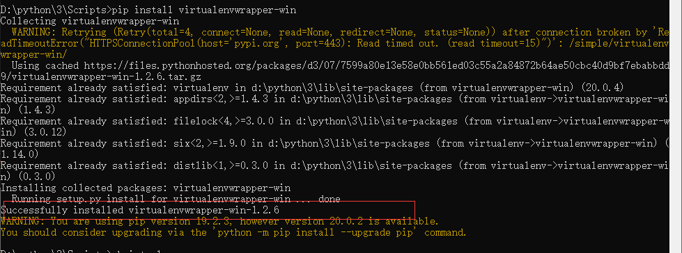 python安装虚拟环境时，使用pip install virtualenvwrapper-win安装失败的解决办法。-CSDN博客